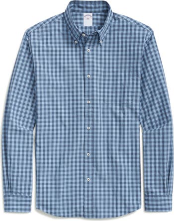 Brooks Brothers Check Cotton Button-Down Shirt | Nordstrom