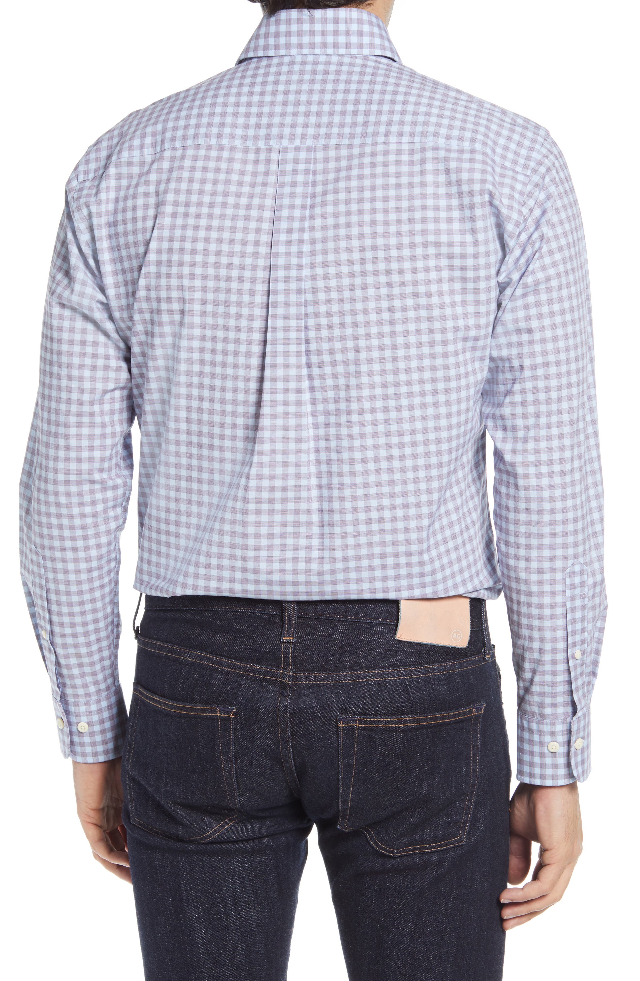 Stretch Poplin Check Button-Up Shirt (Men) | Nordstromrack