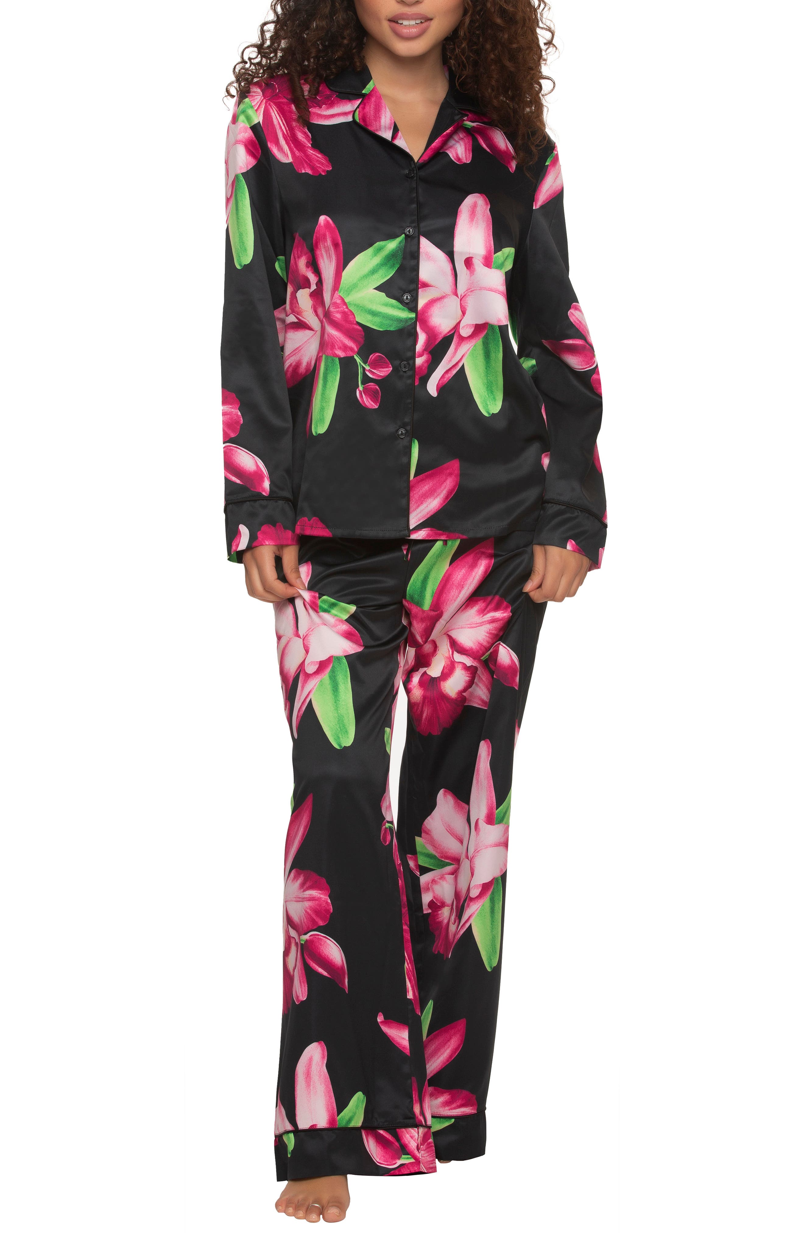 Felina Adrienne Print Satin Pajamas | Nordstromrack
