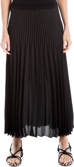 MAX STUDIO Graduated Pleat Knee-Length Midi Skirt | Nordstromrack