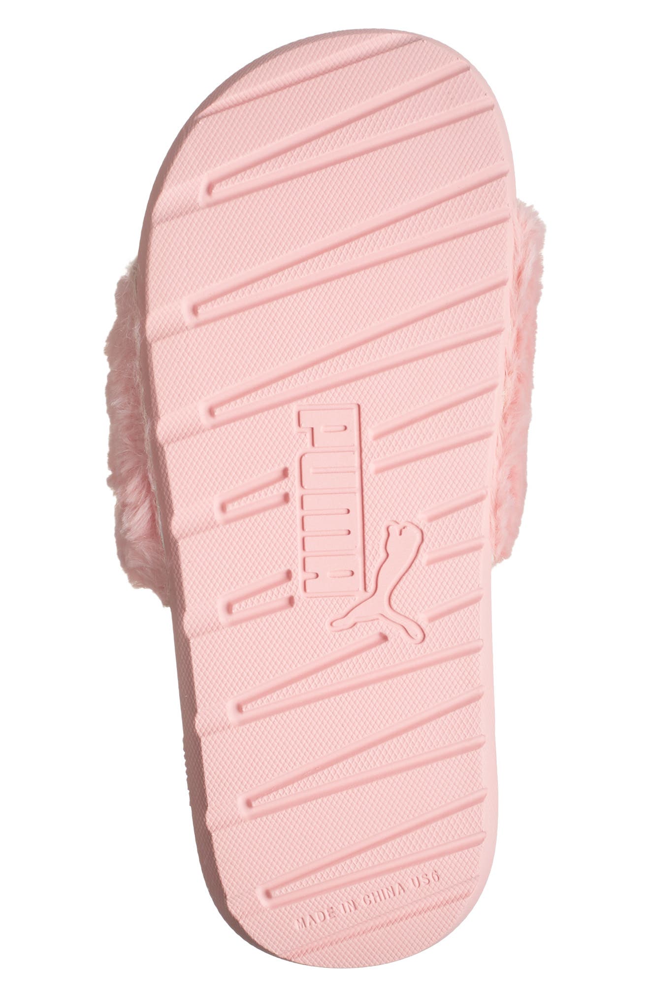 PUMA Cool Cat Fluffy Faux Fur Brand Logo Slide Sandal | Nordstromrack