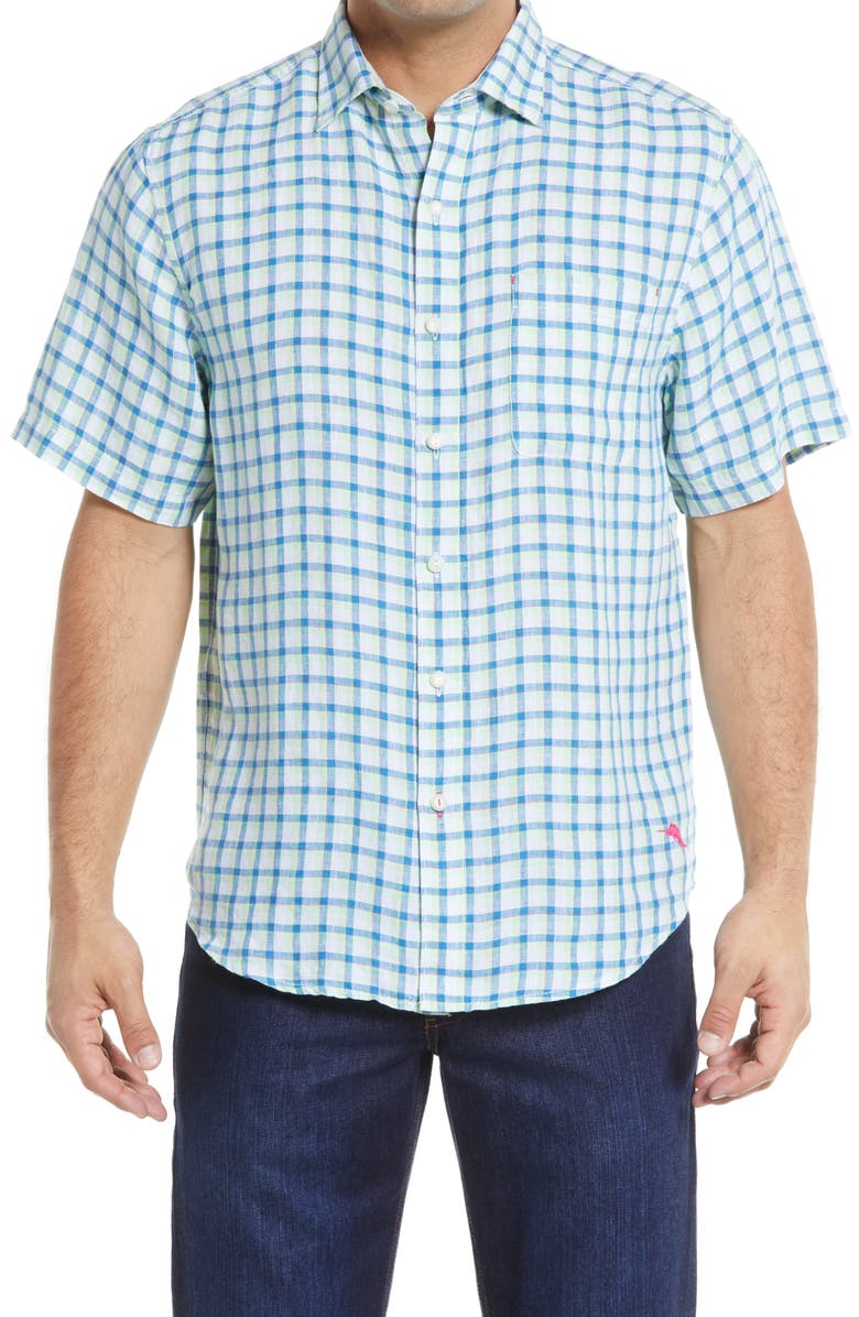 Tommy Bahama St. Croix Check Short Sleeve Button-Up Shirt | Nordstrom