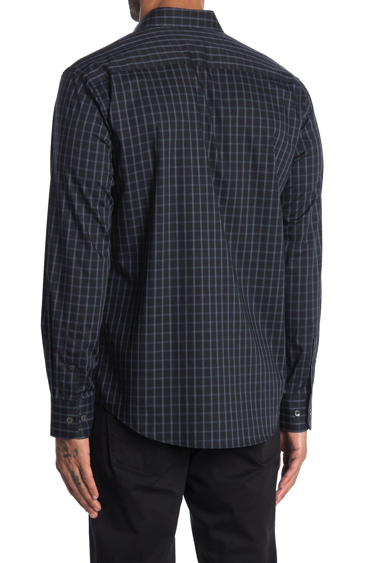 Bugatchi Check Print Shaped Fit Shirt | Nordstromrack