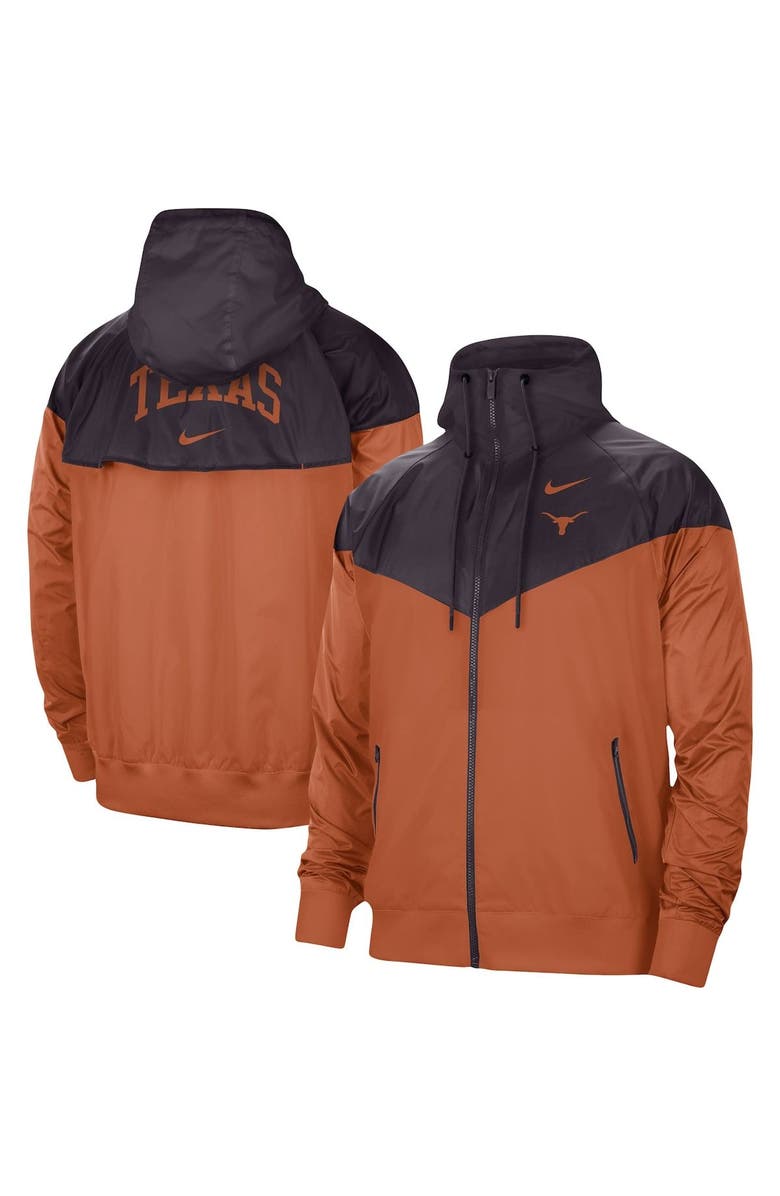 Nike Men's Nike Charcoal/Texas Orange Texas Longhorns Windrunner Raglan ...