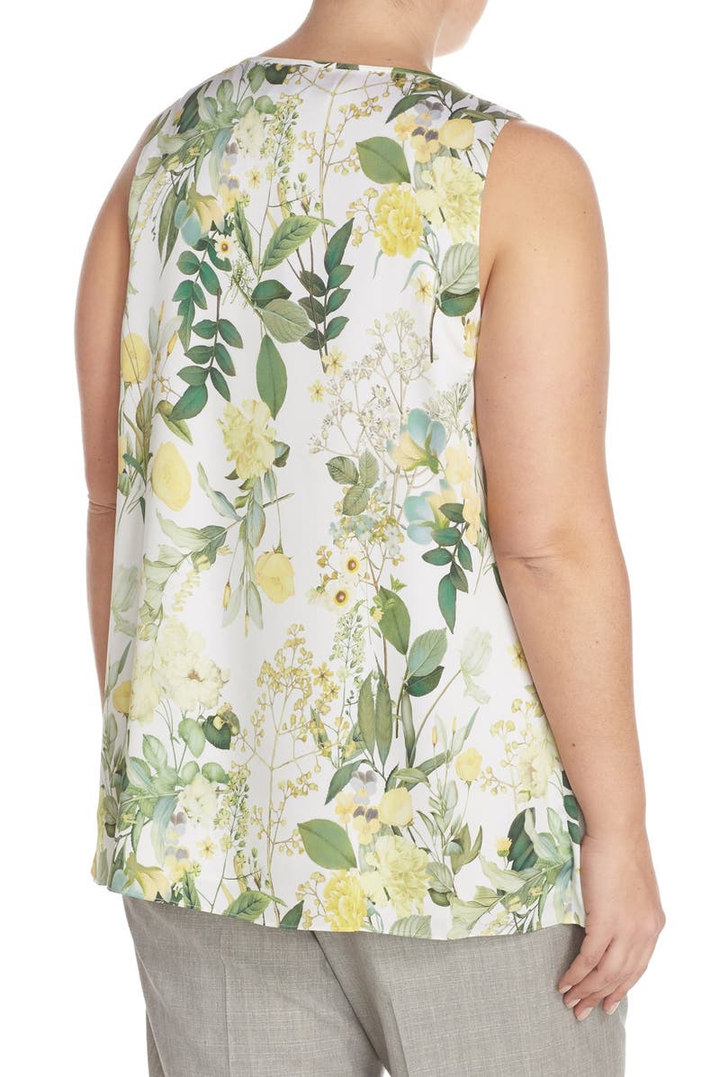 Classiques Entier® Print Stretch Silk Shell | Nordstrom