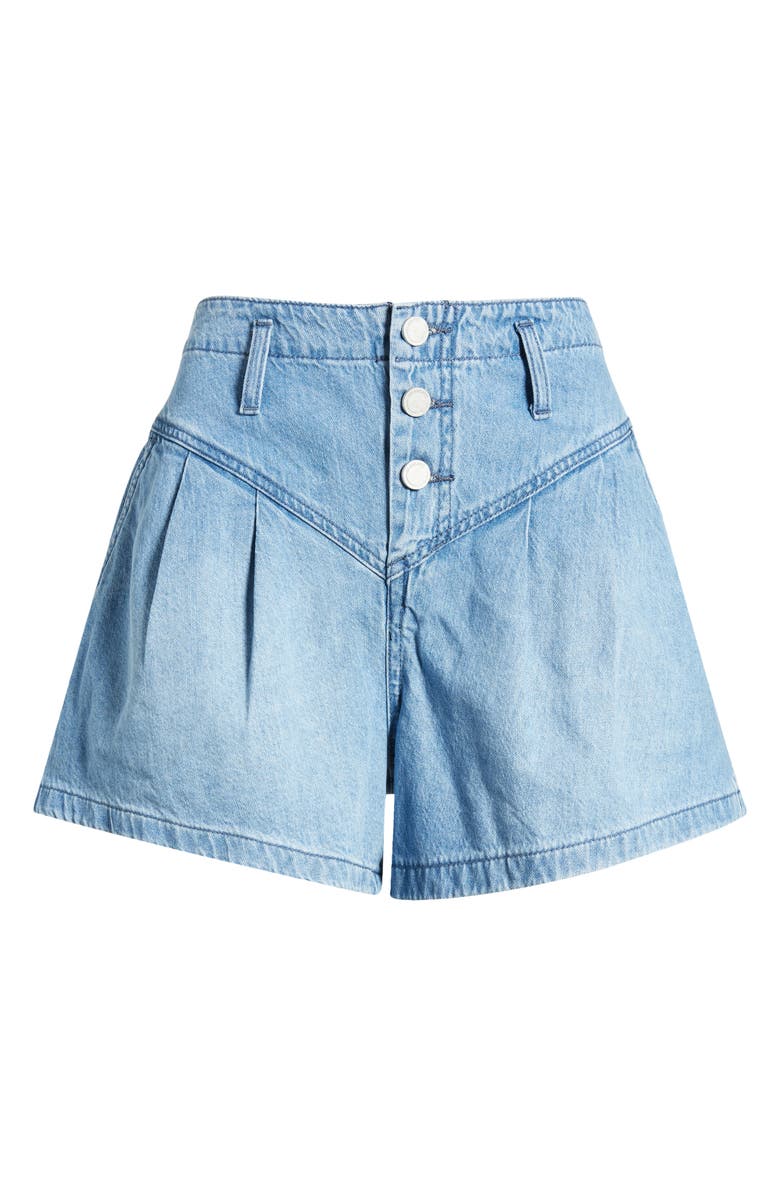 BLANKNYC Pleat Nonstretch Denim Shorts | Nordstromrack