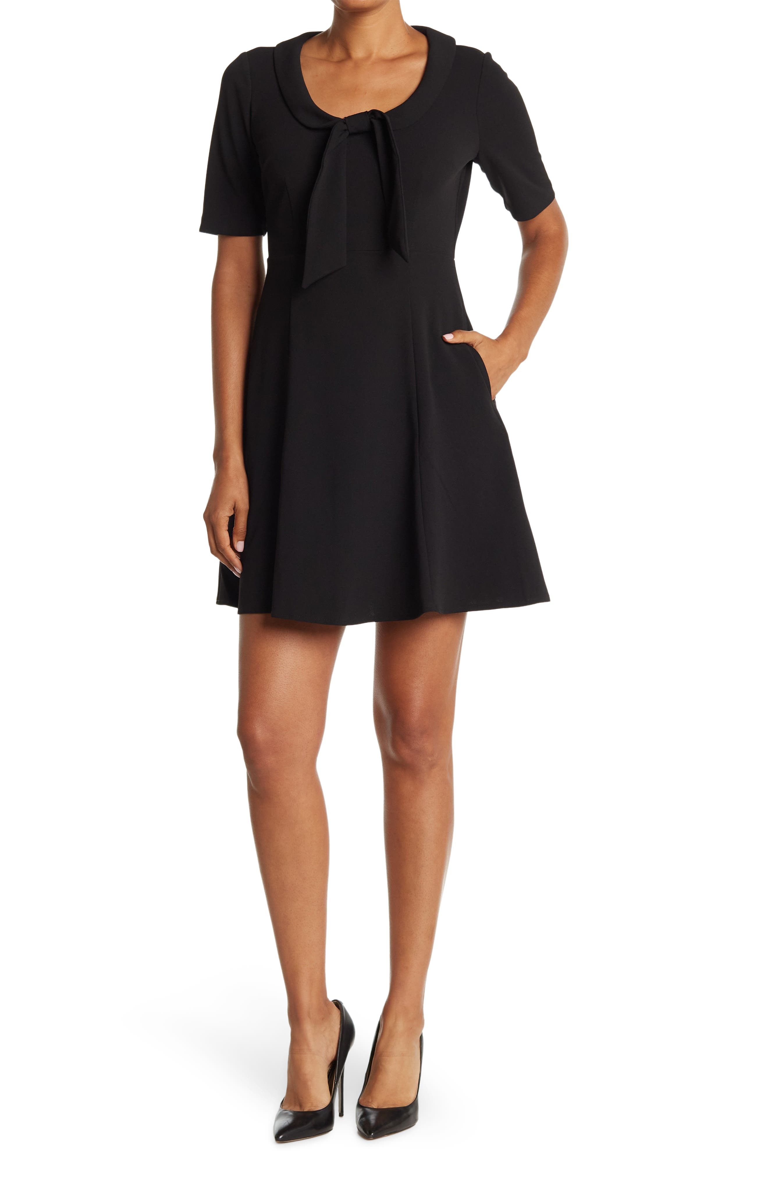 Donna Morgan Short Sleeve Necktie Dress | Nordstromrack