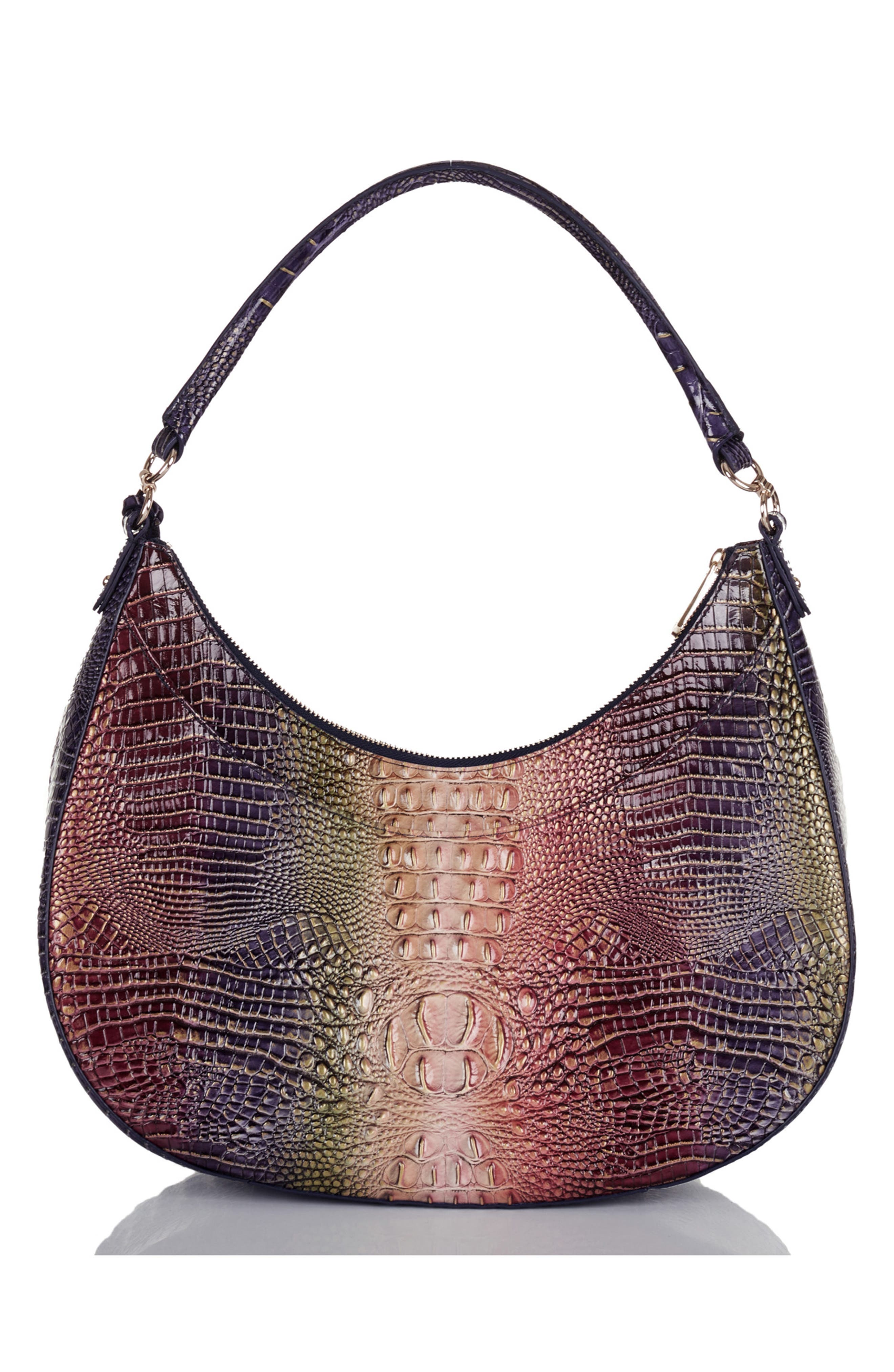 Brahmin Bekka Croc Embossed Leather Shoulder Bag | Nordstrom