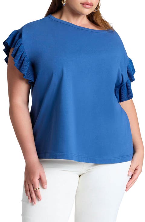 Blue Plus-Size Tops for Women | Nordstrom