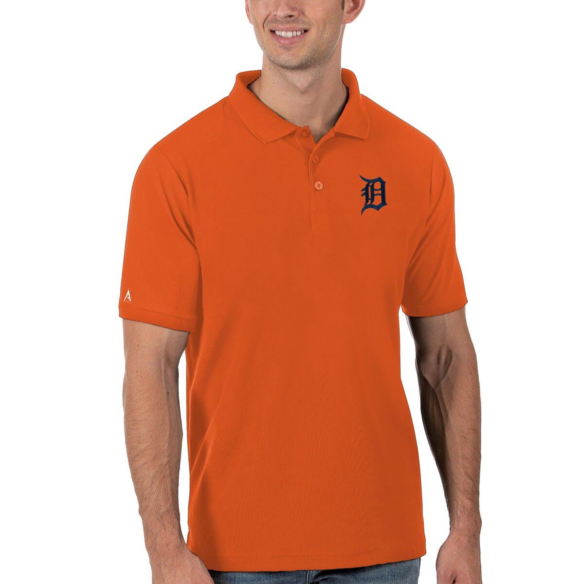 ANTIGUA Men's Antigua Orange Detroit Tigers Legacy Pique Polo | Nordstrom