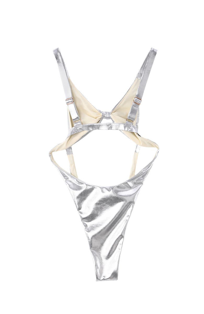 LECHERY® Lustrous Cut-out High-cut One-piece | Nordstrom