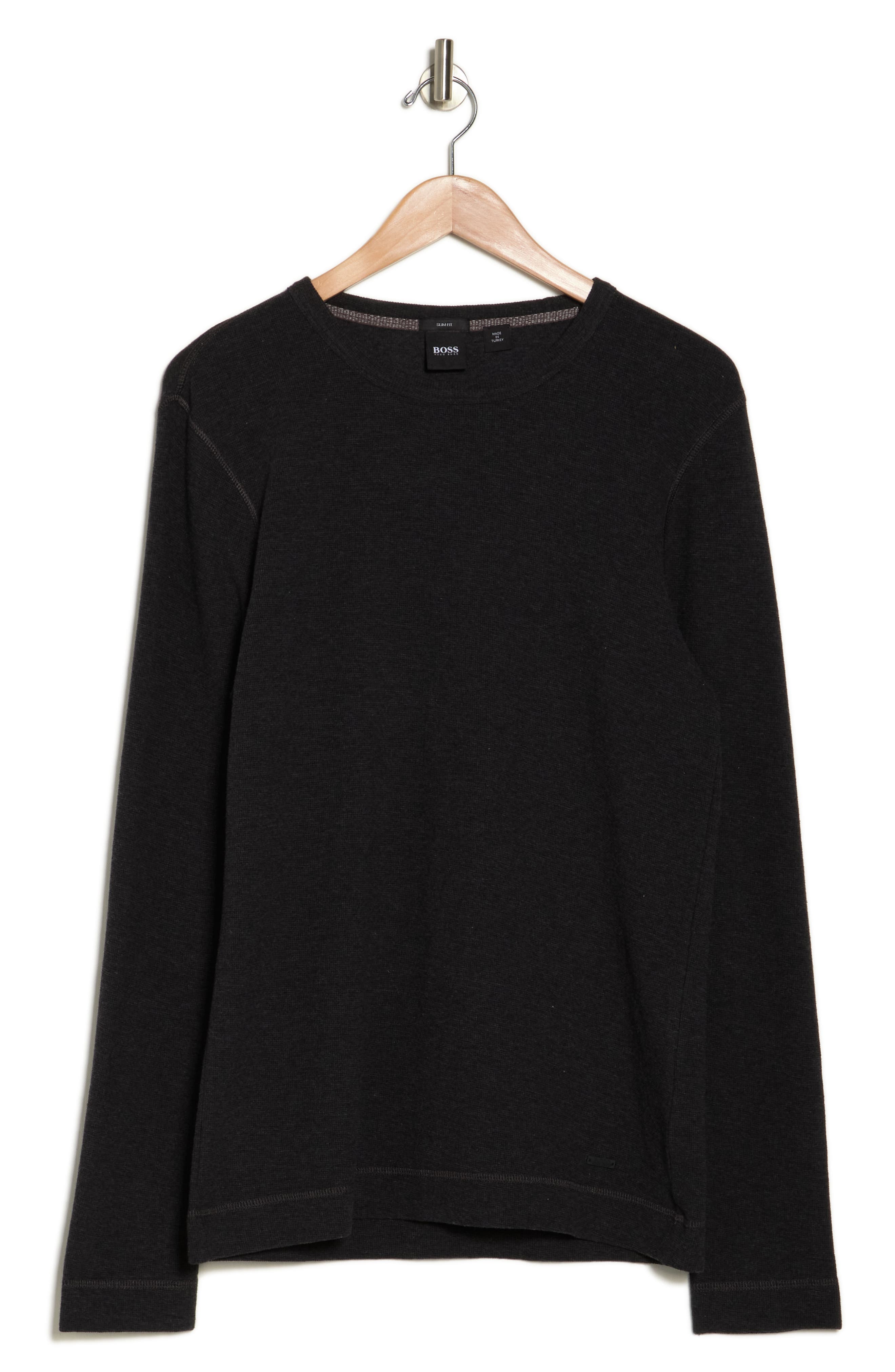 BOSS Tempest Slim Fit Long Sleeve Cotton Top | Nordstromrack