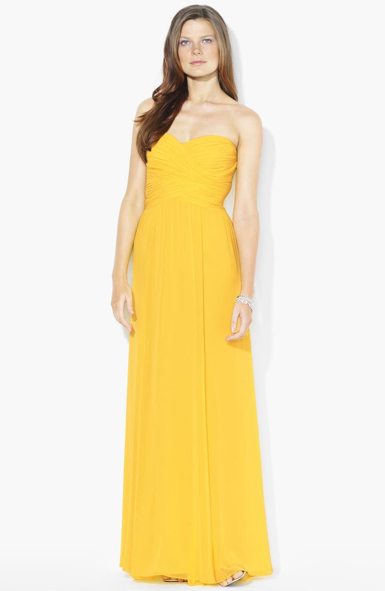 Lauren Ralph Lauren Wrapped Bodice Sweetheart Gown | Nordstrom