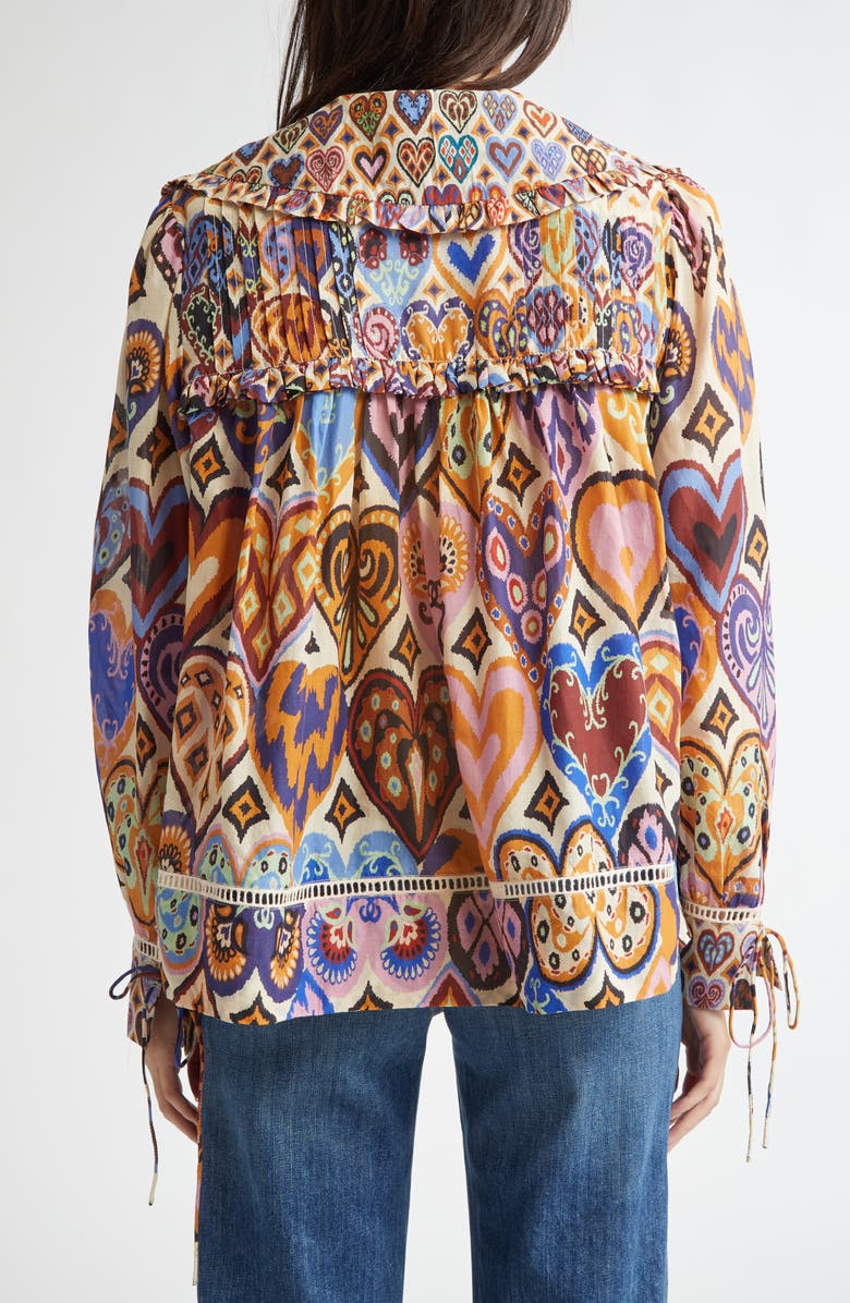 FARM Rio Hearts Ikat Cream Top | Nordstromrack