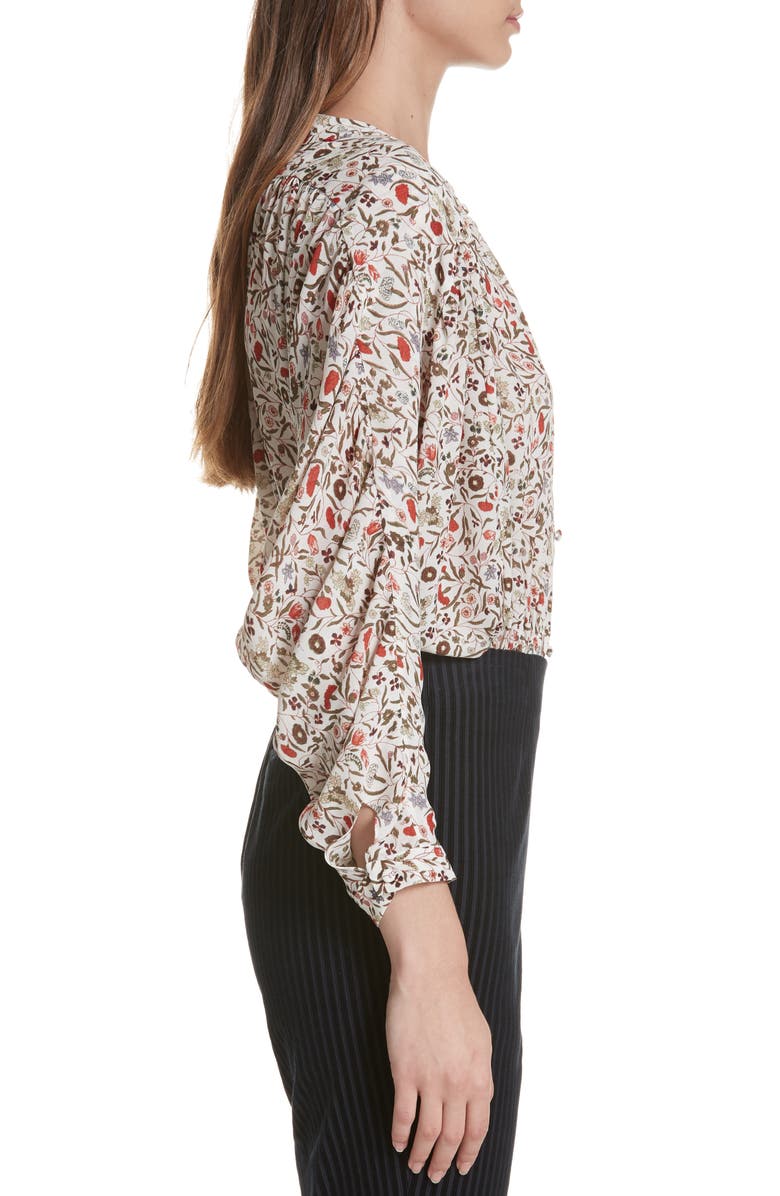 FRAME Floral Print Silk Blouse | Nordstromrack