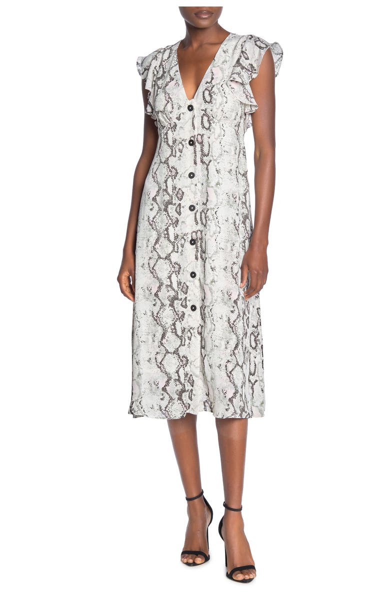 Laundry by Shelli Segal Snake Print V-Neck Midi Dress | Nordstromrack