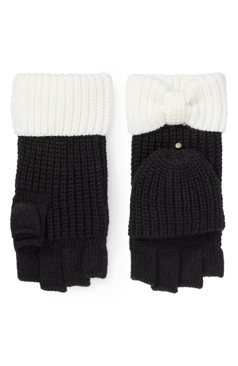 Kate Spade New York bow cuff pop top mittens | Nordstromrack