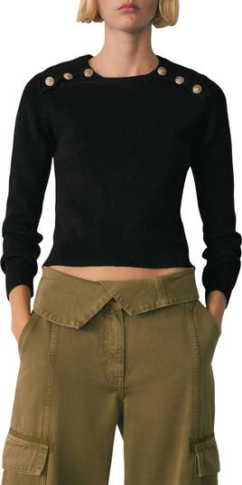 MANGO Button Shoulder Sweater | Nordstrom