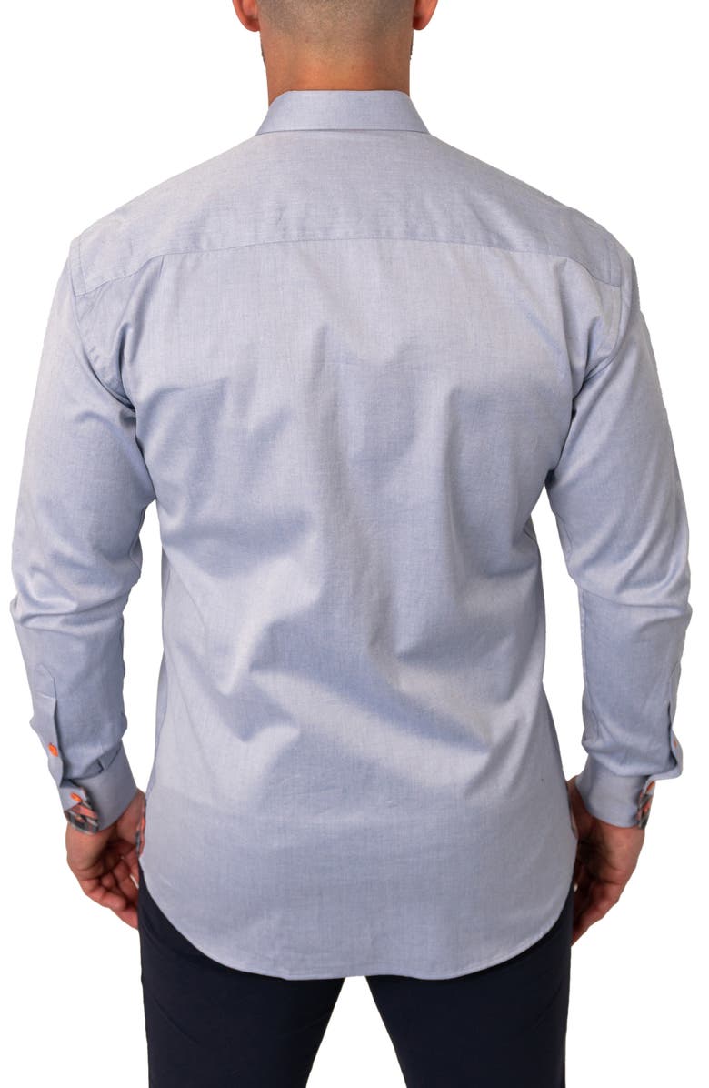 Maceoo Einstein Blueberry Blue Contemporary Fit Button-Up Shirt ...