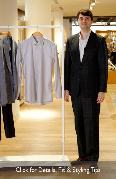 1863 by Eterna Royal Twill Slim Fit Solid Non-Iron Cotton Dress Shirt ...
