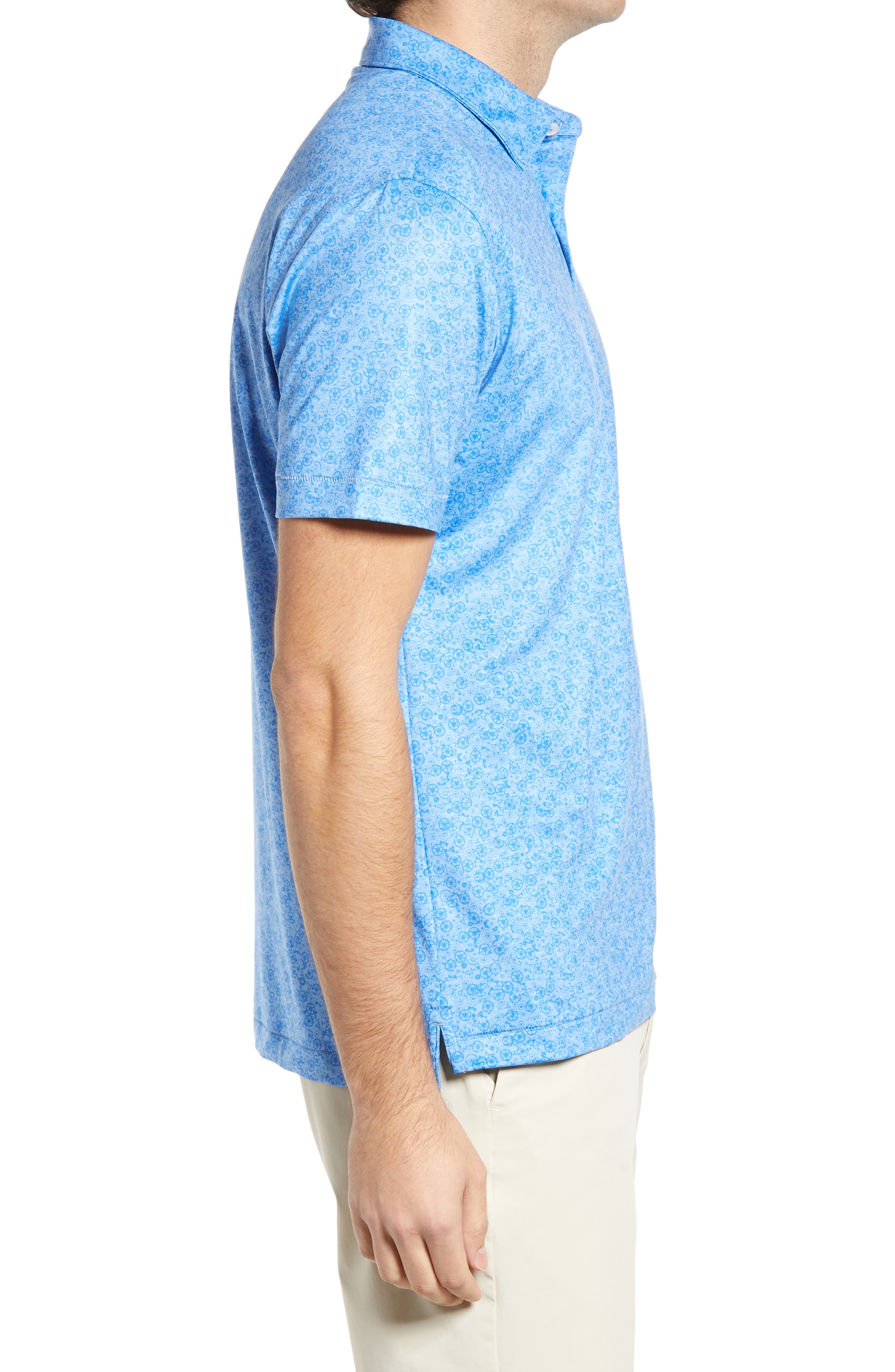 Peter Millar Watch Print Short Sleeve Performance Polo | Nordstrom