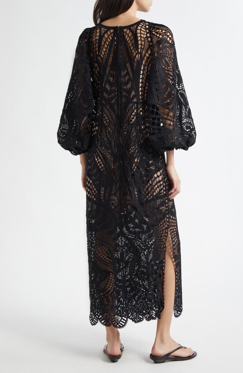 FARM Rio Black Nature Guipure Lace Midi Dress | Nordstromrack