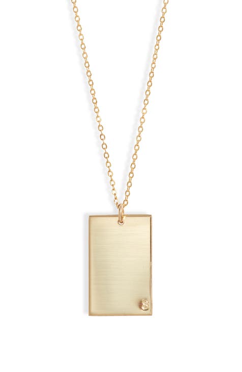 Metallic Initial Necklaces Nordstrom