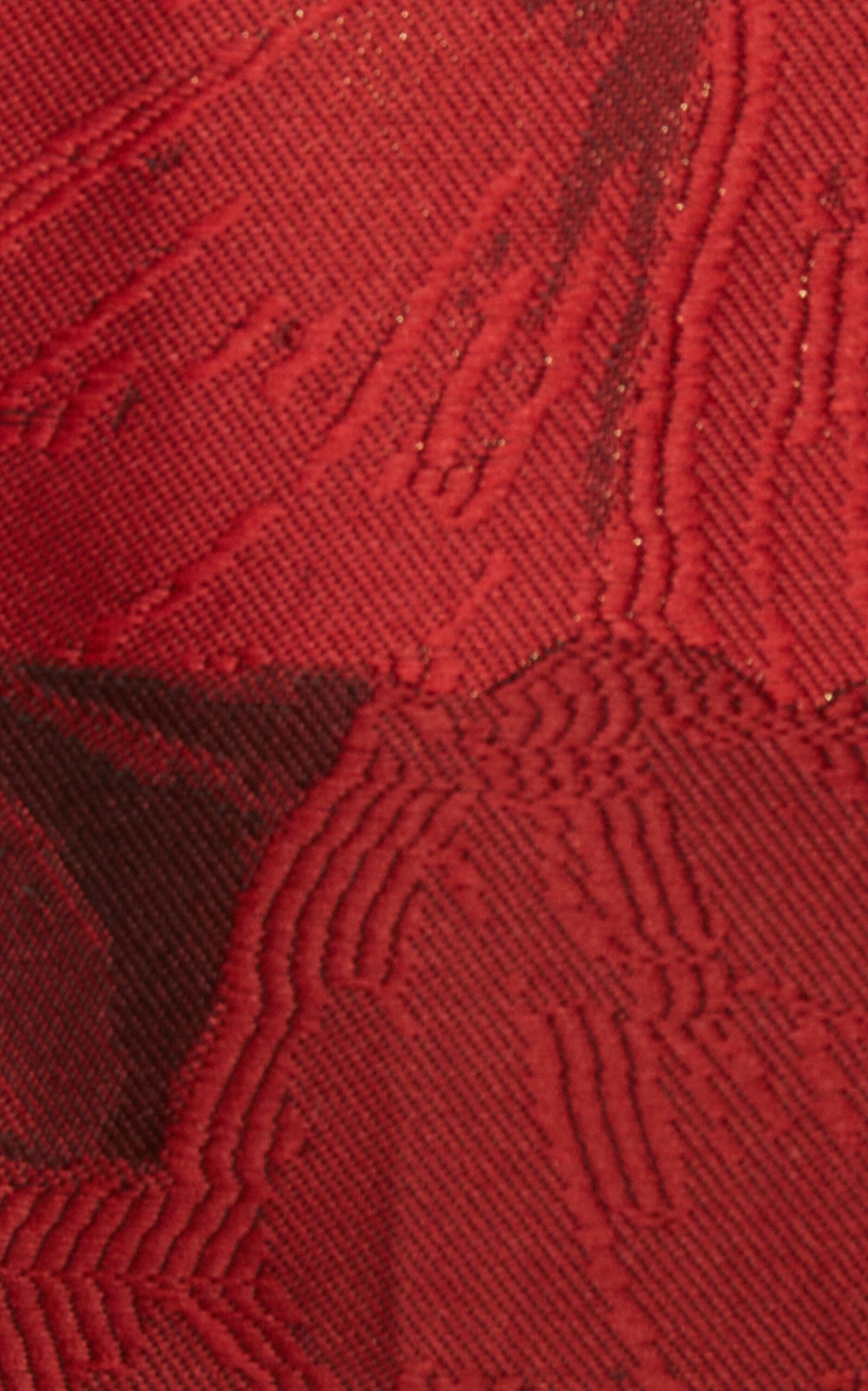 La DoubleJ Baia Crop Top Jacquard Ruby Red | Nordstrom