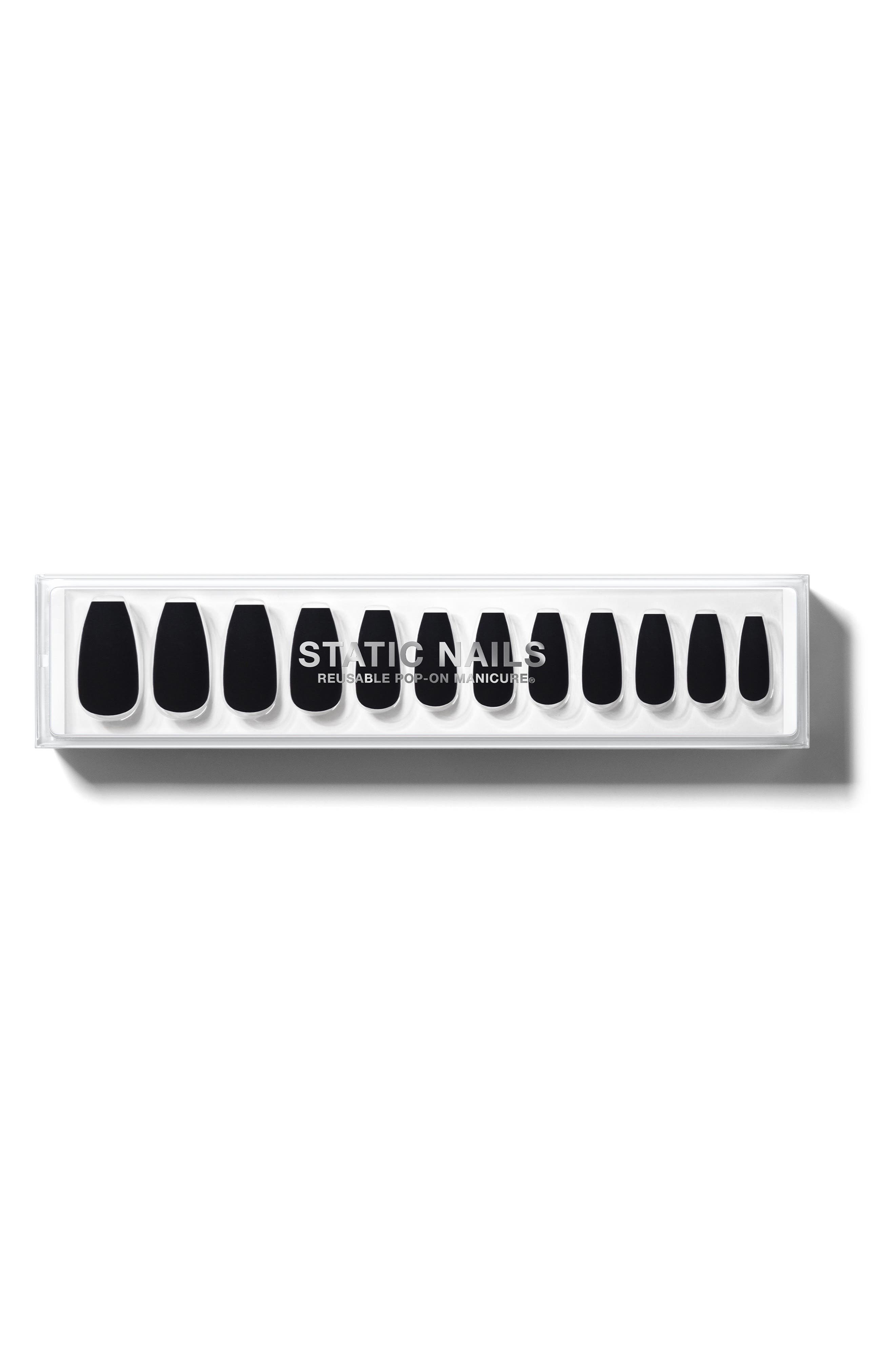 Static Nails Long Coffin Pop-On Reusable Manicure Set | Nordstrom
