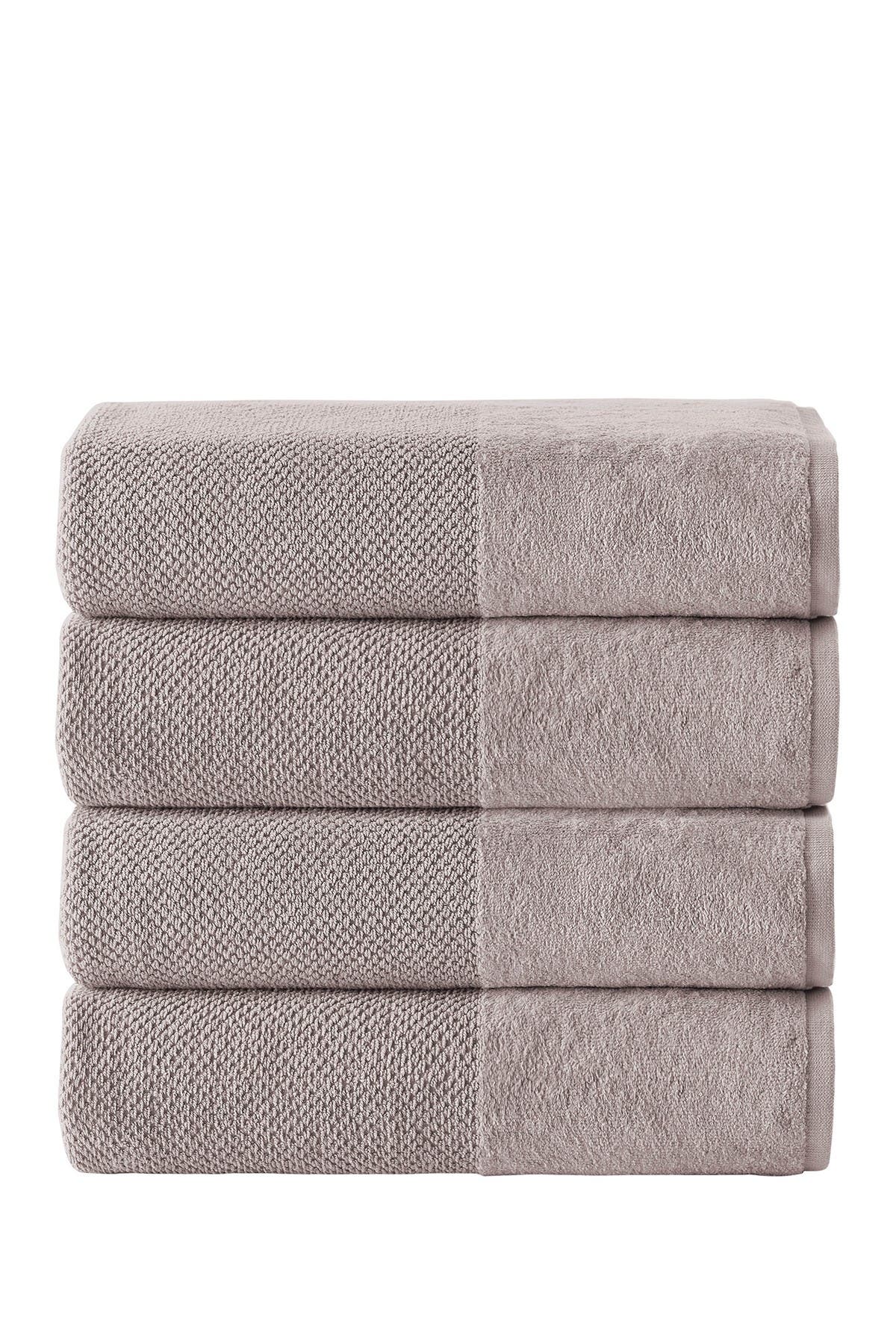 ENCHANTE HOME Incanto Turkish Cotton Bath Towel - Sand - Set of 4 ...