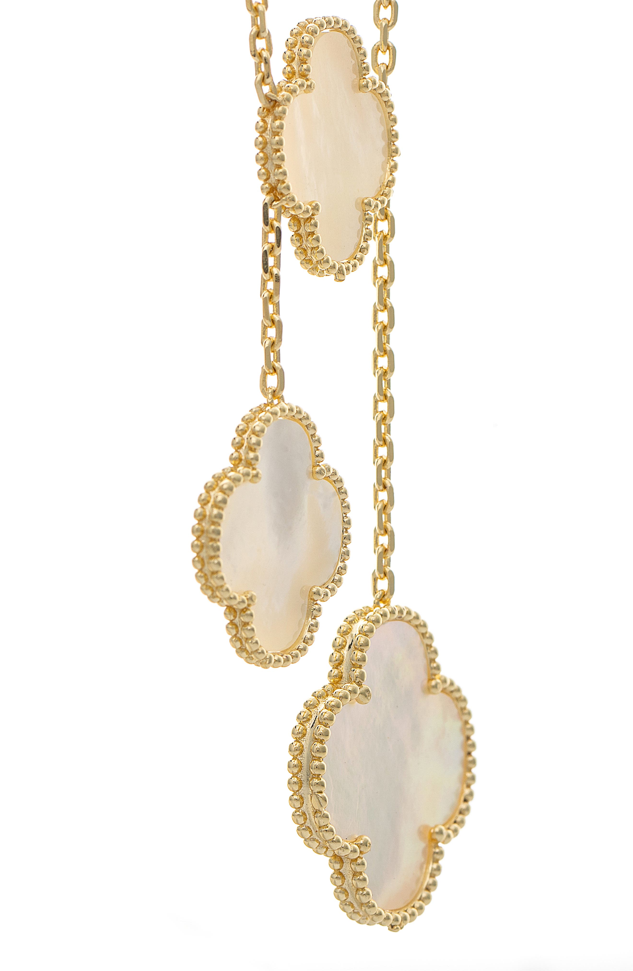 RIVKA FRIEDMAN Mother of Pearl Clover Y-Necklace | Nordstromrack