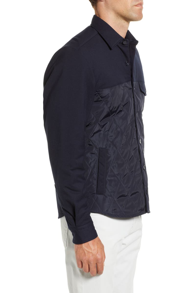 BOSS Mixed Media Button-Up Shirt | Nordstromrack