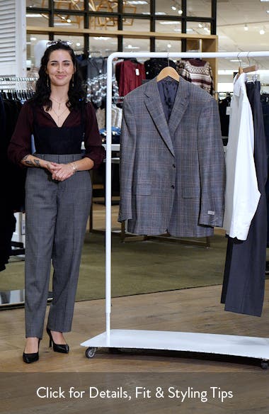 Canali Siena Regular Fit Plaid Wool & Silk Blend Sport Coat | Nordstromrack