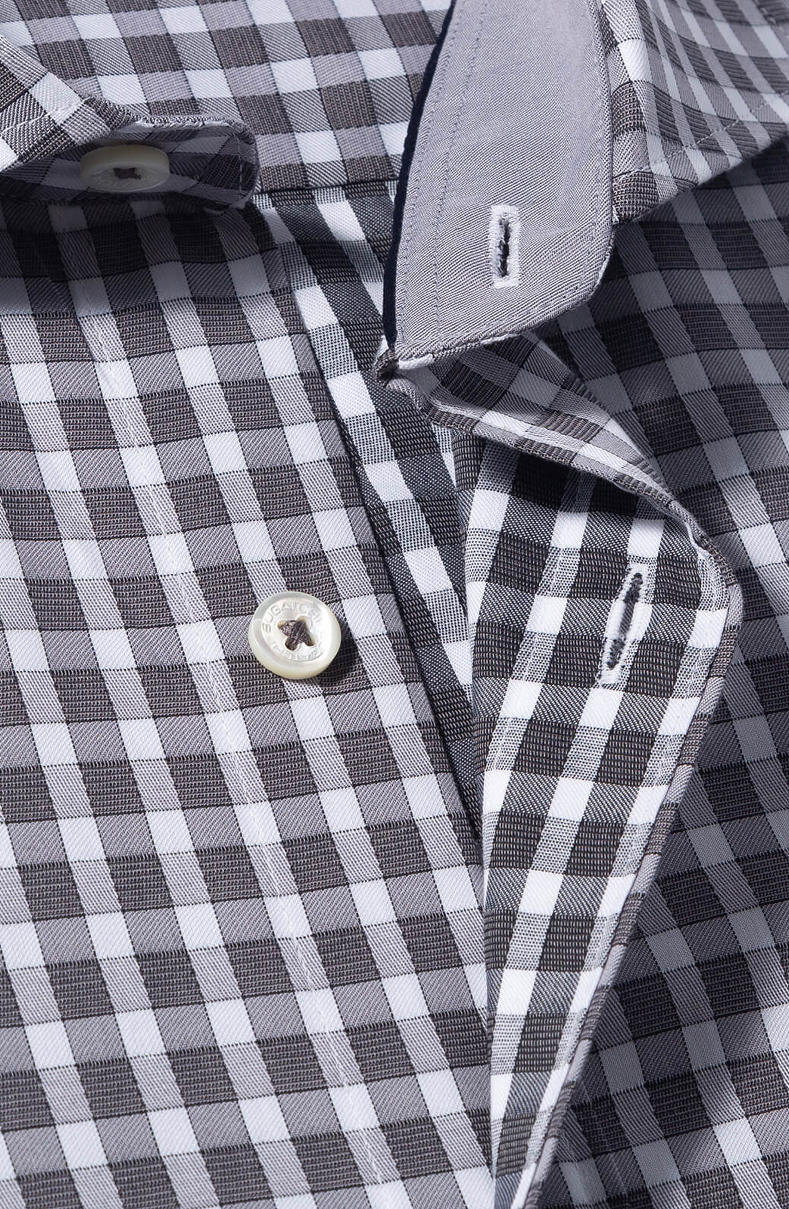 Bugatchi Shaped Fit Check Cotton Button-Up Shirt | Nordstromrack