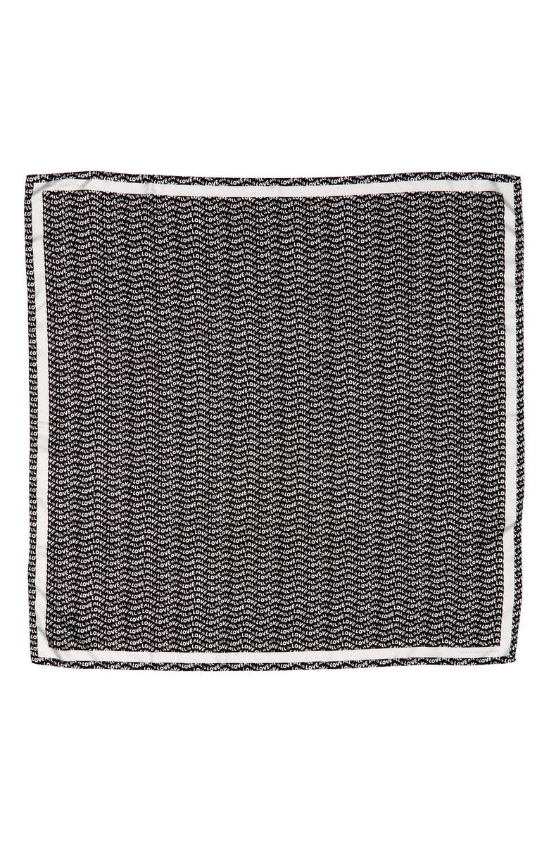 Stella McCartney Love Text Silk Scarf | Nordstrom