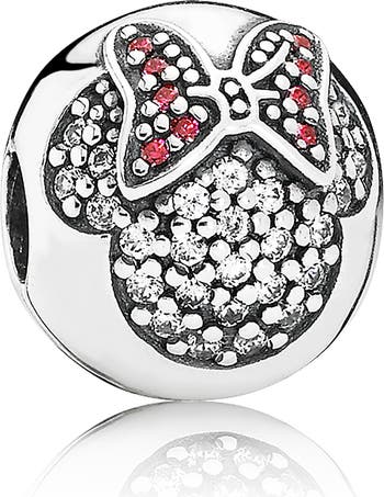 PANDORA Disney Minnie Mouse Pavé Clip Charm | Nordstrom