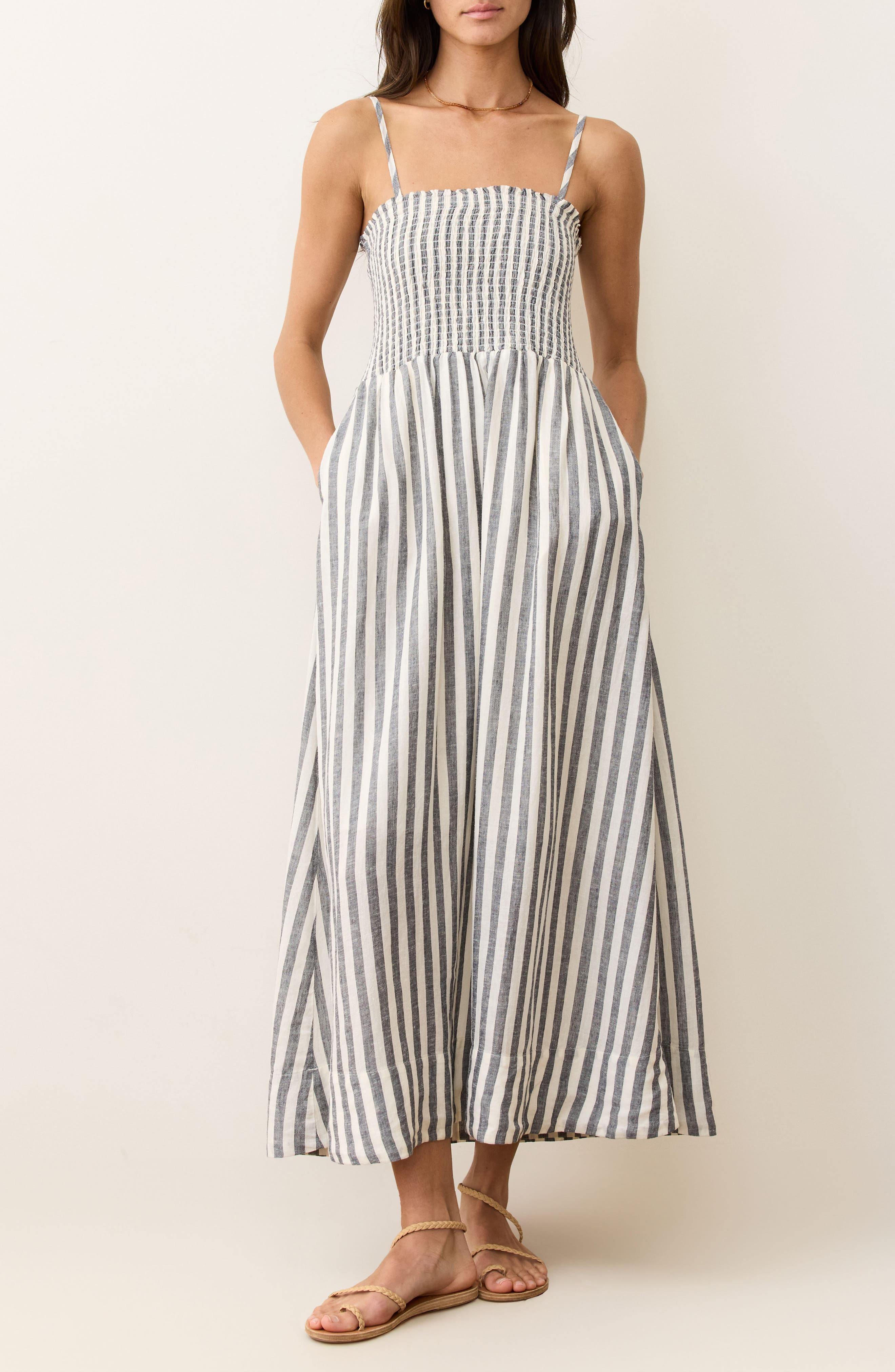 Marine Layer Stripe Smocked Sundress | Nordstrom