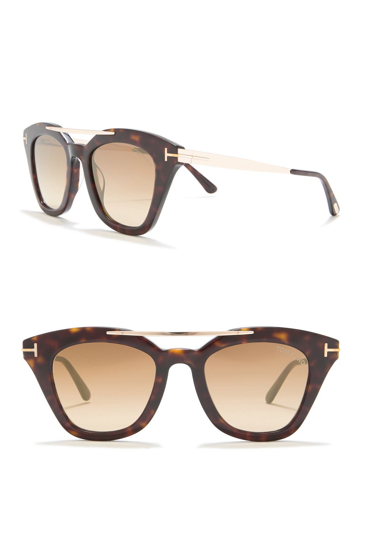 TOM FORD Anna 49mm Modified Cat Eye Bar Sunglasses | Nordstromrack