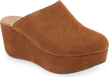 Chocolat Blu Yoselin Genuine Shearling Suede Platform Mule (Women ...