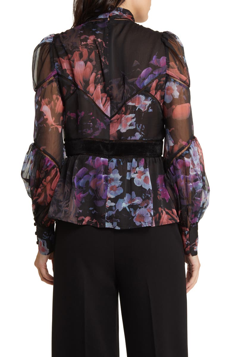 Ted Baker London Neeveh Floral Print Long Sleeve Top | Nordstromrack
