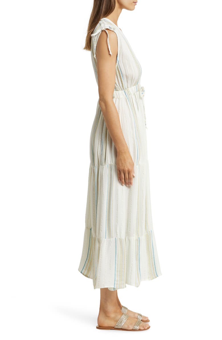 Elan Stripe Deep V-Neck Cover-Up Maxi Dress | Nordstrom
