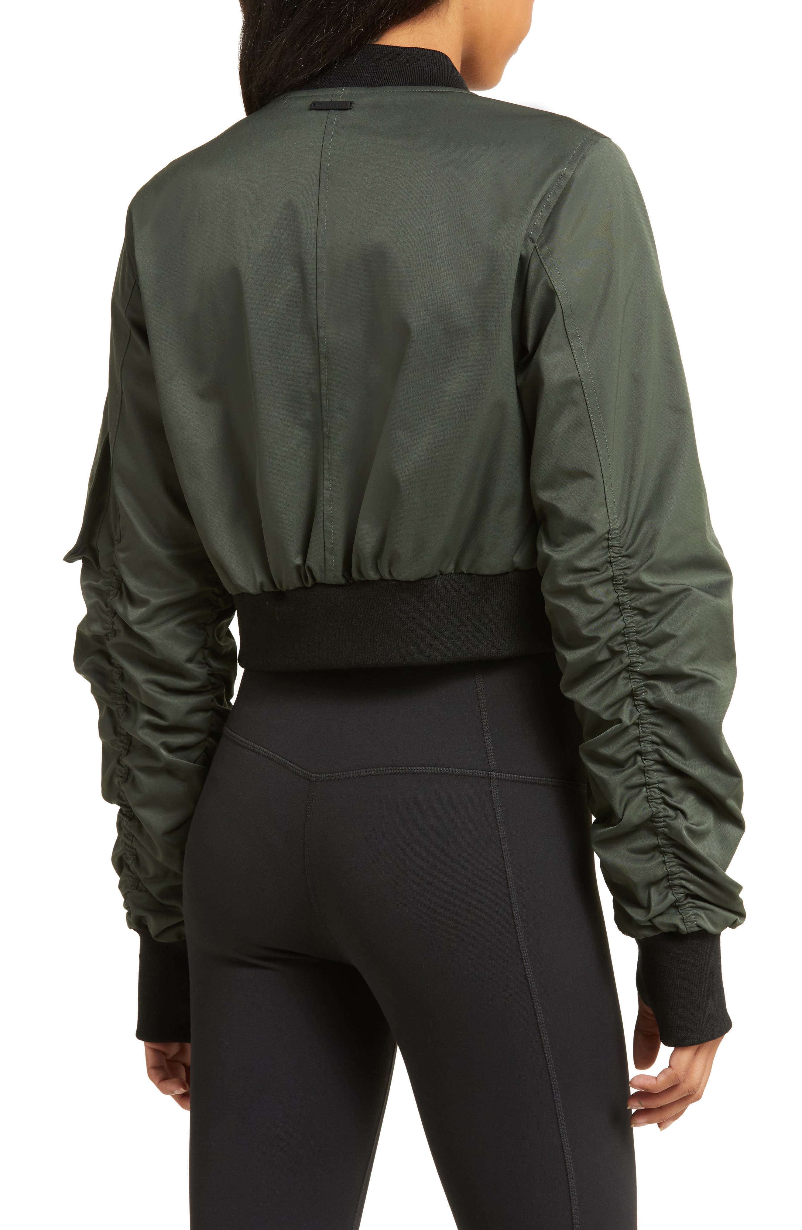 Blanc Noir Bombardier Crop Bomber Jacket | Nordstrom