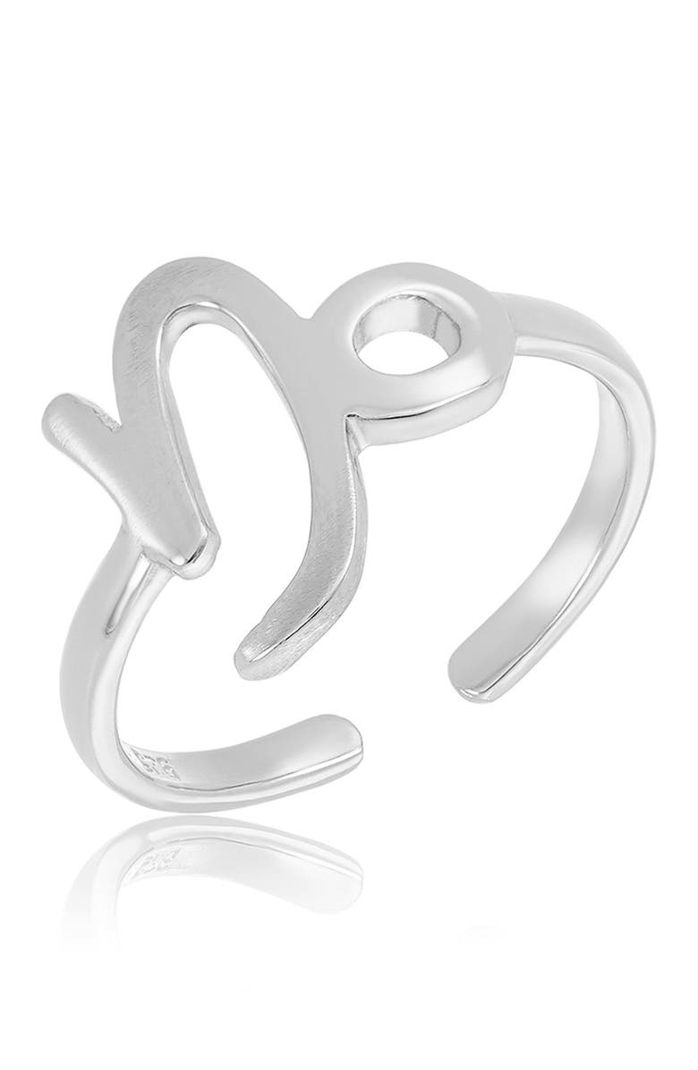Sterling Forever Sterling Silver Adjustable Zodiac Ring - Capricorn ...