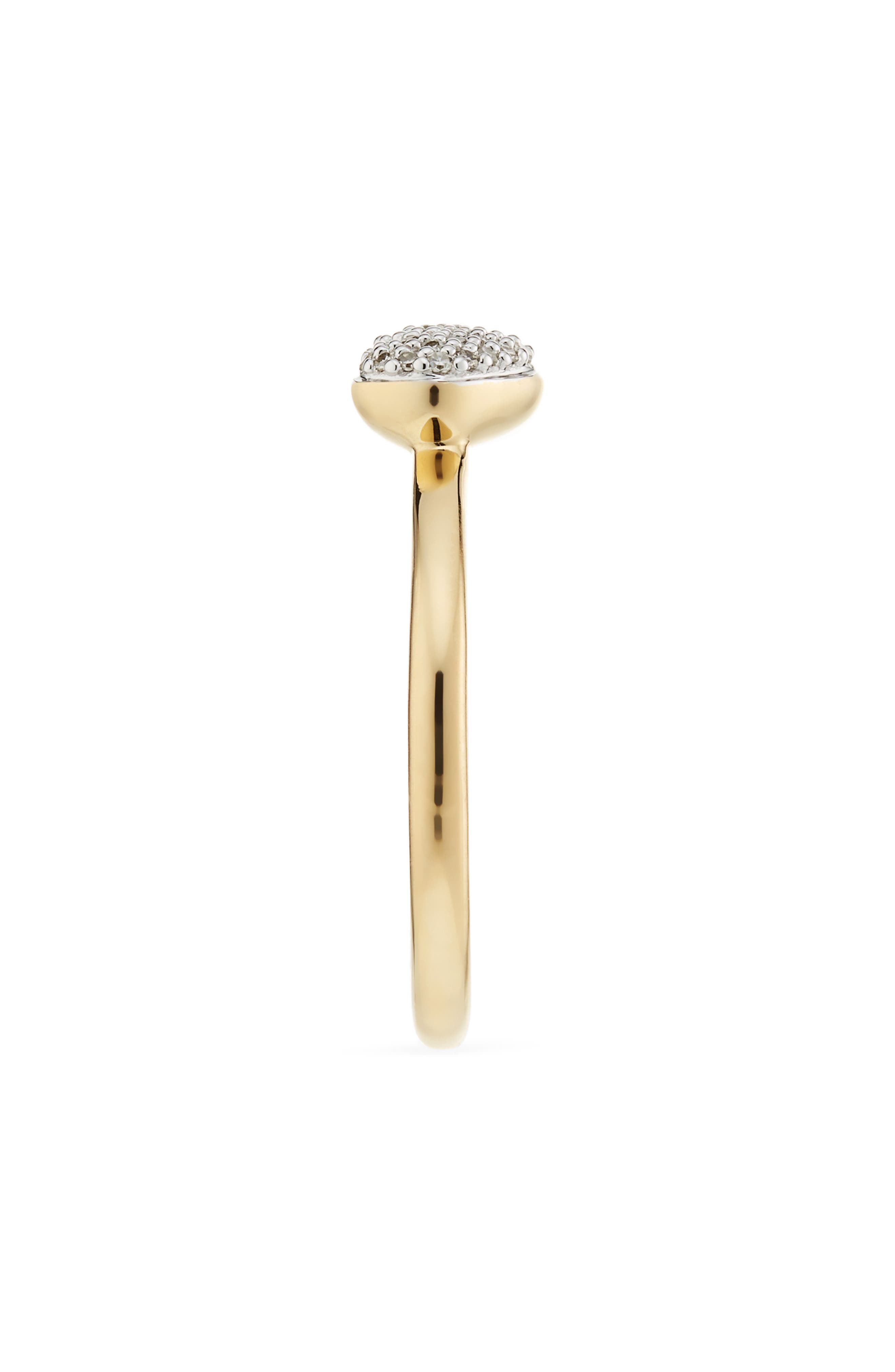 Monica Vinader Nura Pavé Diamond Mini Heart Ring | Nordstromrack