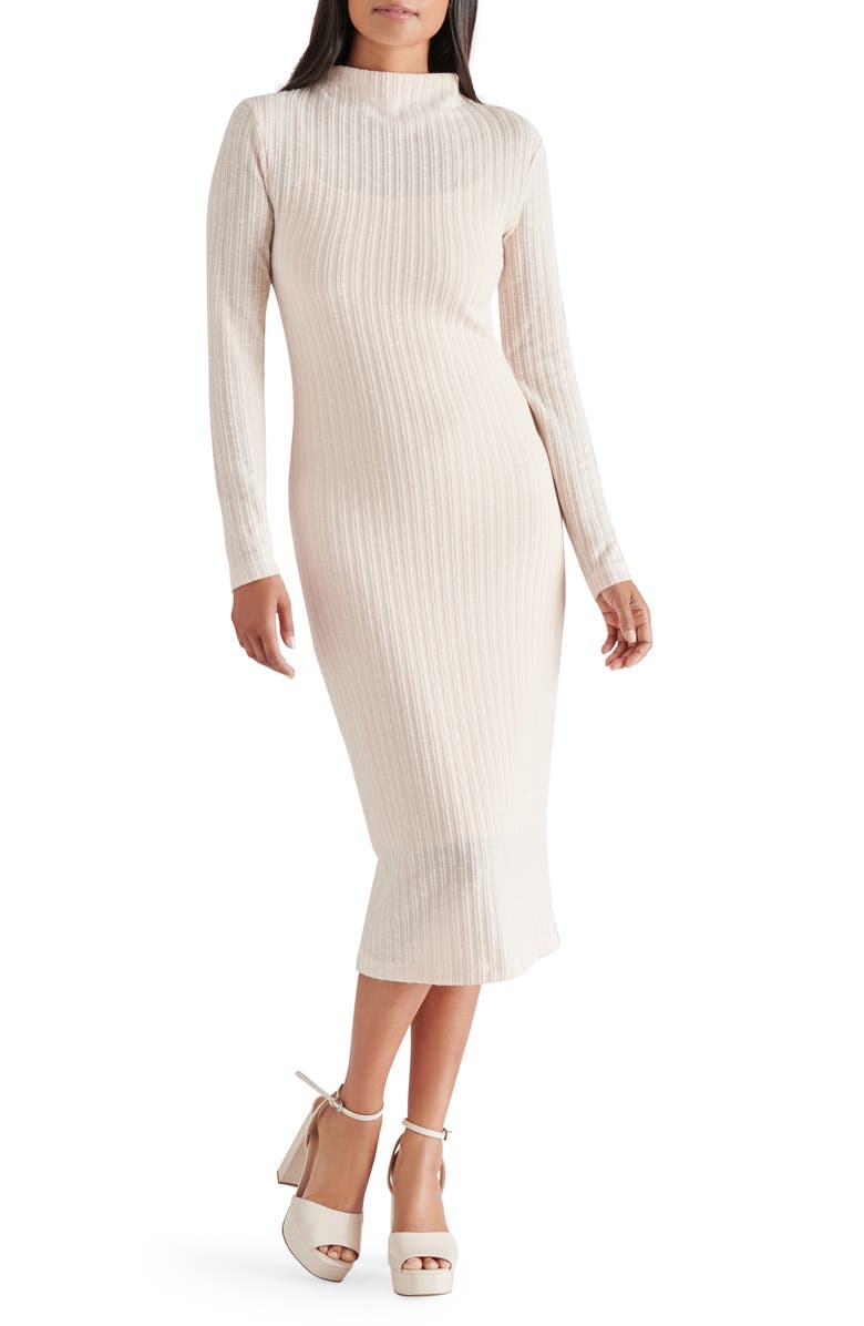 Steve Madden Maya Long Sleeve Mock Neck Sweater Dress | Nordstromrack