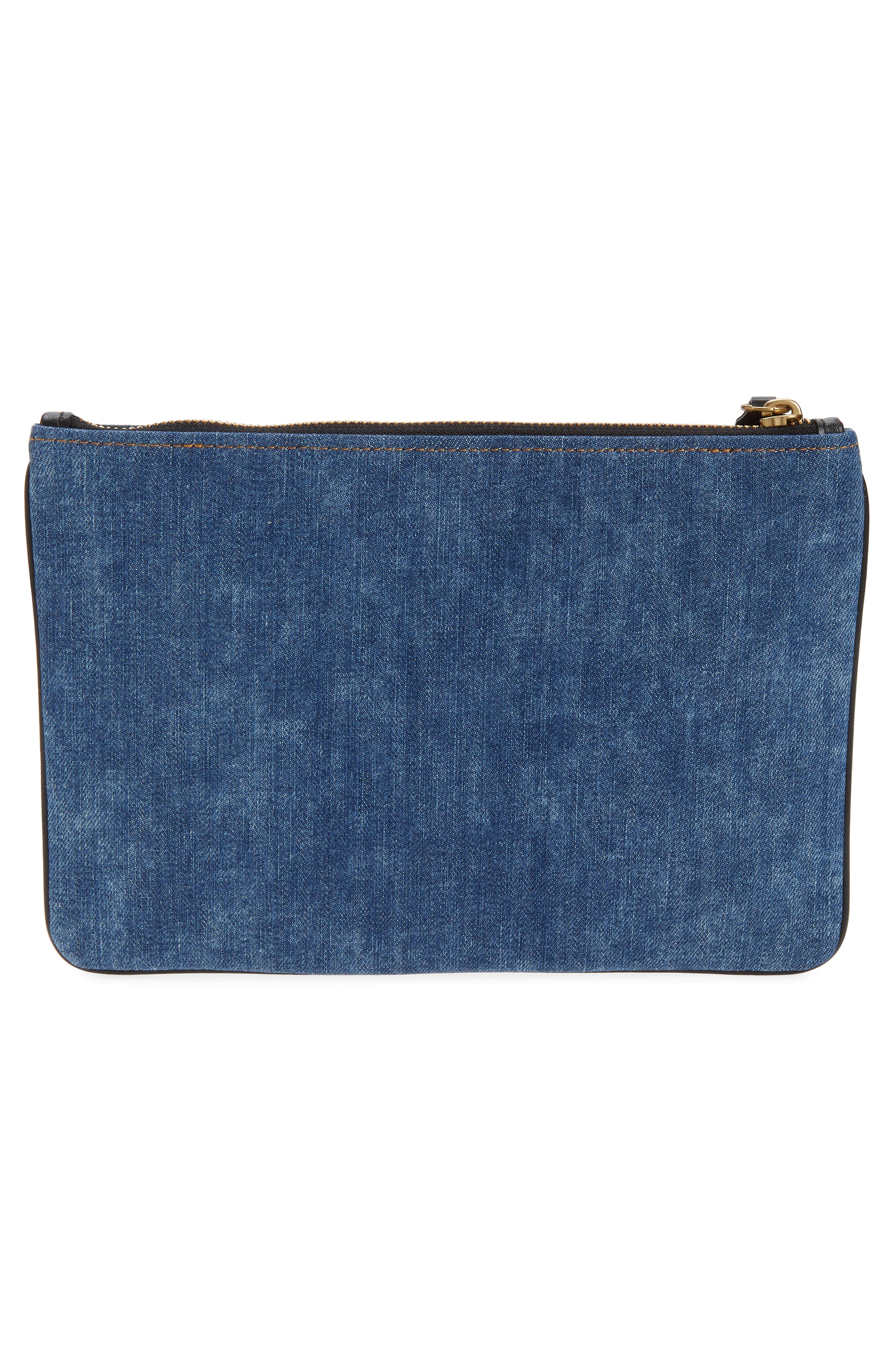 COACH Logo Turnlock Denim Pouch | Nordstrom