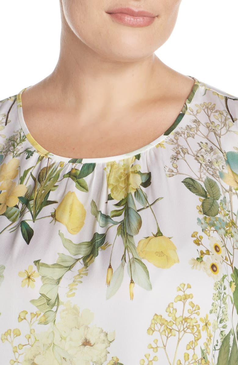 Classiques Entier® Print Stretch Silk Shell | Nordstrom