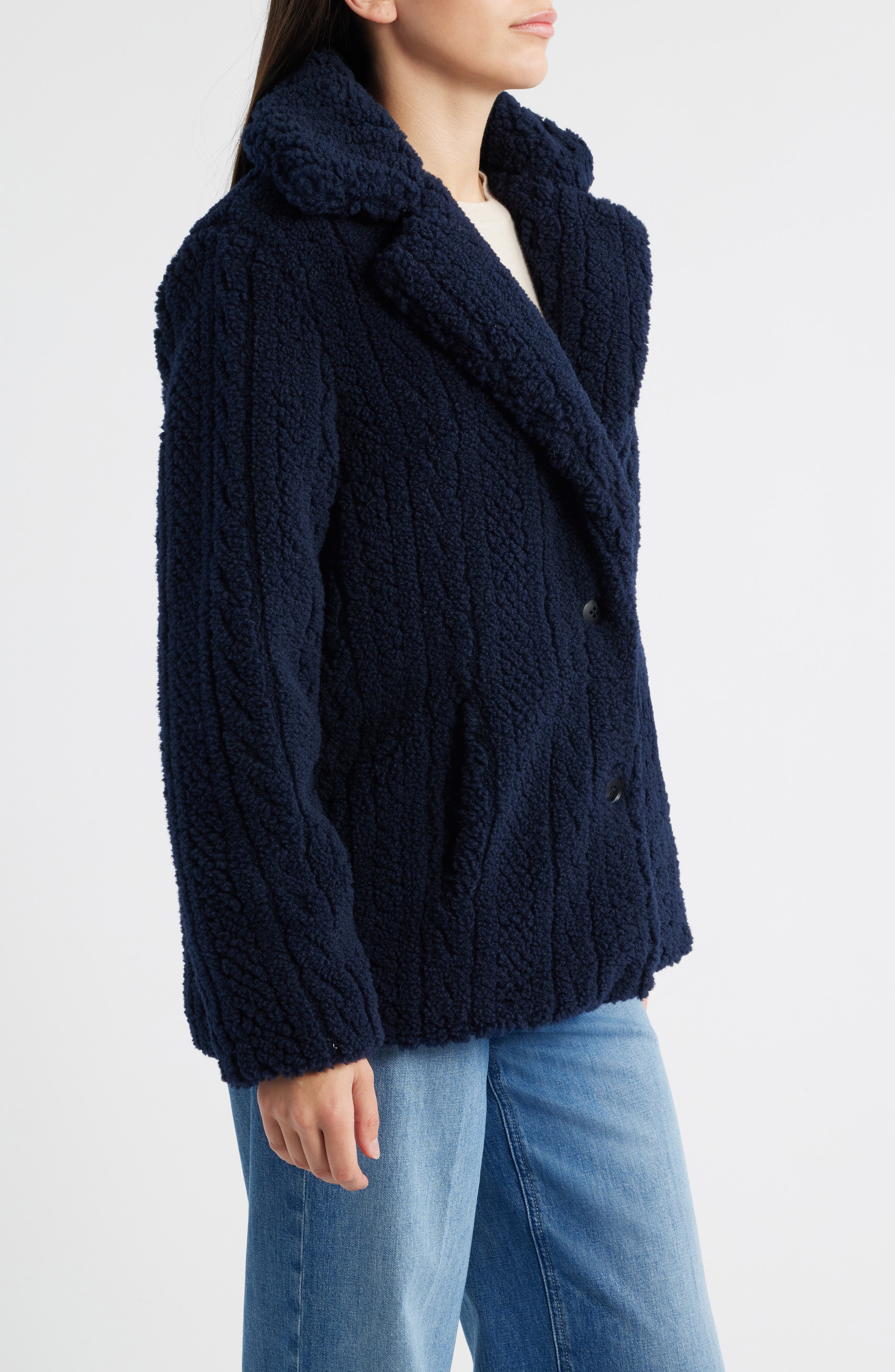 Bernardo Cable High Pile Fleece Jacket | Nordstromrack