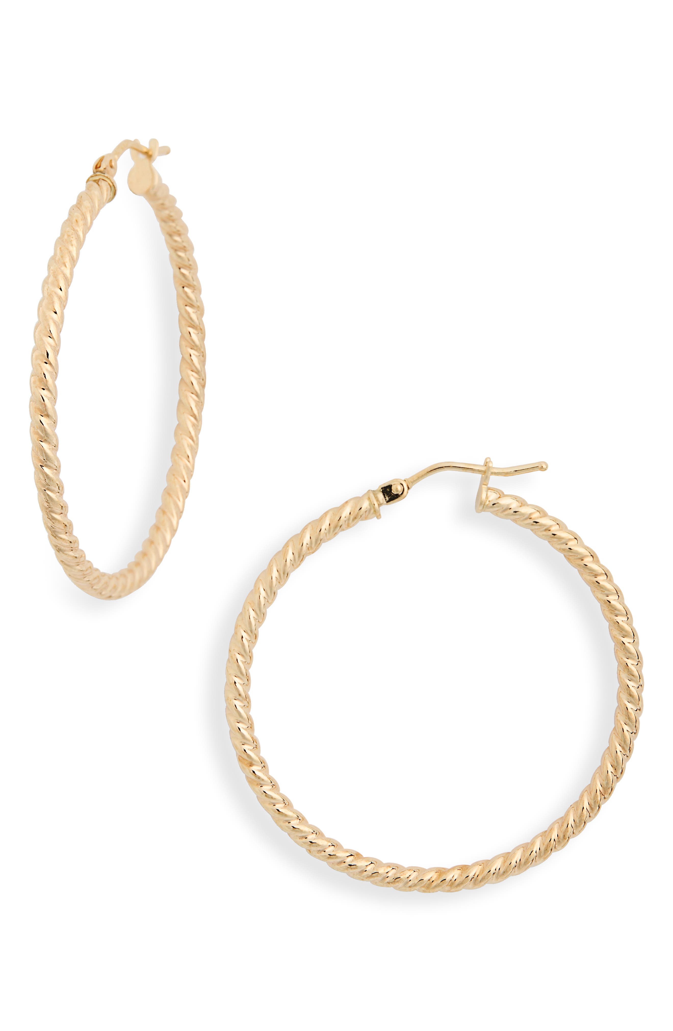 Bony Levy 14K Gold Double Twisted Hoop Earrings | Nordstromrack