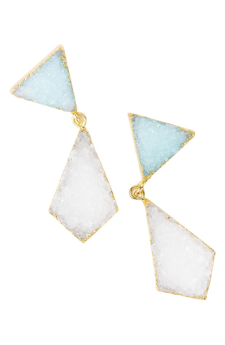 SAACHI Liza Drusy Stone Double Drop Earrings | Nordstromrack